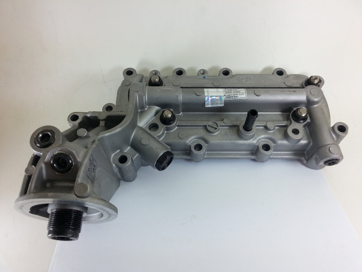 264004A002 Genuine Oil Cooler (w/ gasket 264514A200) for Hyundai Liber ...